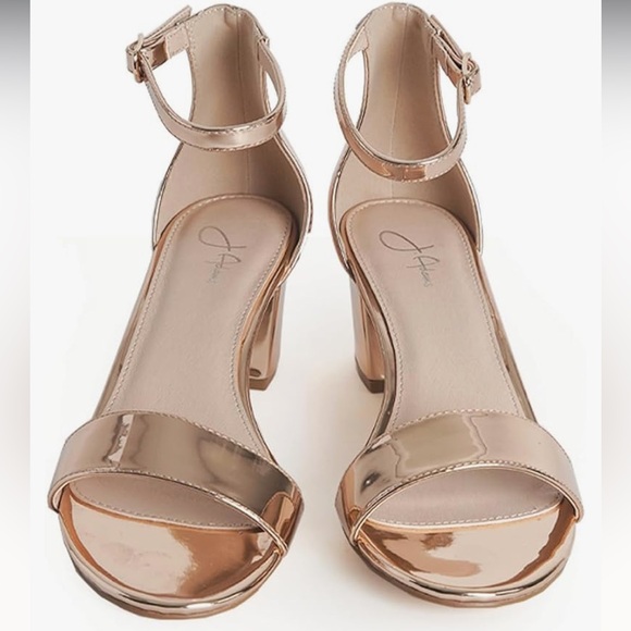 J. Adams | Shoes | New Rose Gold J Adams Daisy Heeled Sandals | Poshmark